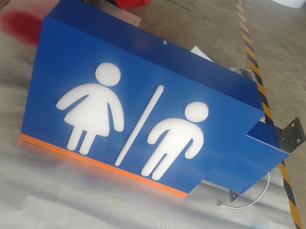 Aluminum Hollow with 3D Acrylic_Toilet Signage (2) | Singapore Signage ...